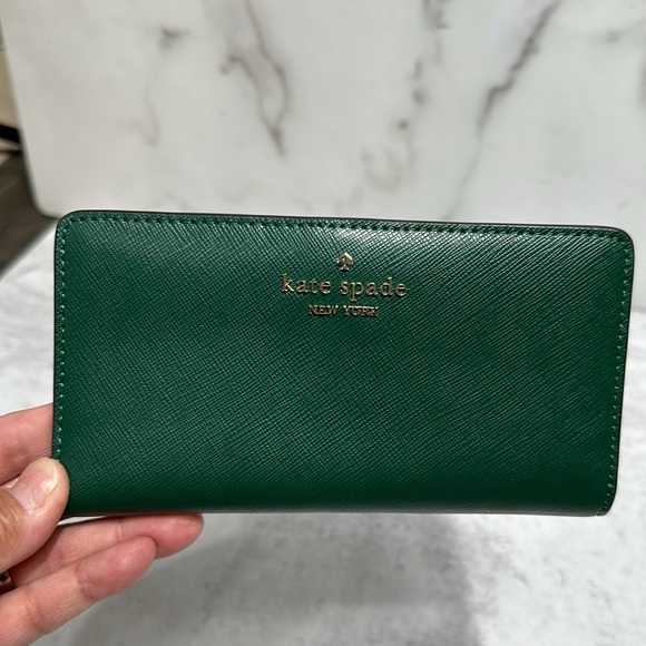 kate spade | Bags | Kate Spade Madison Large Slim Bifold Wallet Deep ...